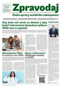 Zpravodaj ČSSZ - Česká správa sociálního zabezpečení