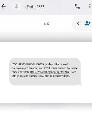 Od 1. července 2025 budou SMS notifikace k eDávkám nově přicházet od odesílatele „ePortalCSSZ ...